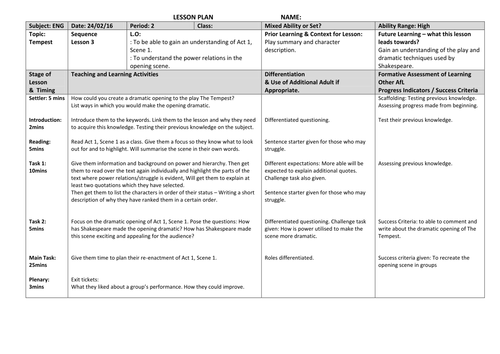 The Tempest | Teaching Resources
