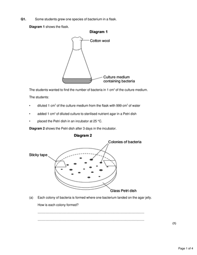 AQA Biology - L6 Culturing Micro-organisms | Teaching Resources