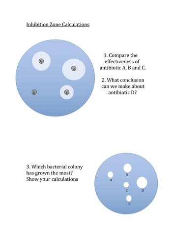 AQA Biology - L7 Calculating Inhibition Zones | Teaching Resources