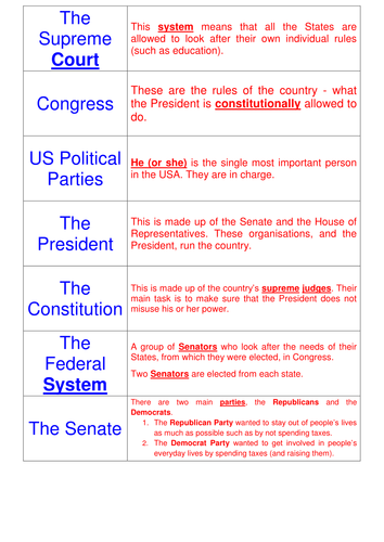 Introduction to the USA 1920 - 73 AQA NEW SPEC | Teaching Resources