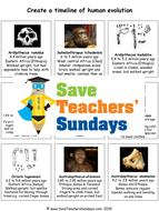 Human Evolution Timeline KS2 Lesson Plan and Worksheet | Teaching Resources