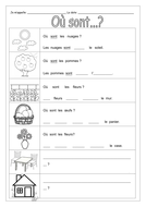 FRENCH - Les Prépositions - Où est...? et Où sont...? - Worksheets ...