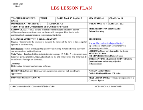 Complete Term 1 Year 10 ICT Lesson Plan | Teaching Resources