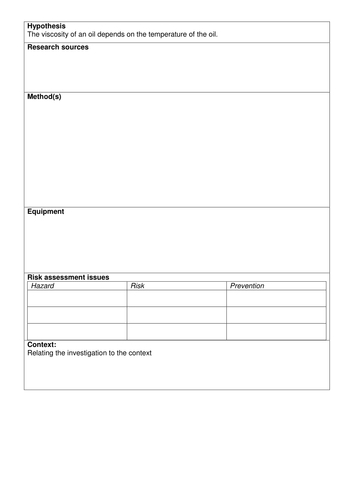 Properties of crude oil GCSE - oil viscosity independent practical ...