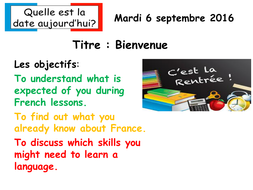First lesson KS3 French | Teaching Resources
