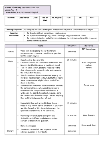 How did the world begin? | Teaching Resources