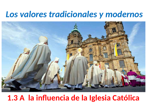 A Level Spanish AQA Iglesia Catolica 1.3A | Teaching Resources