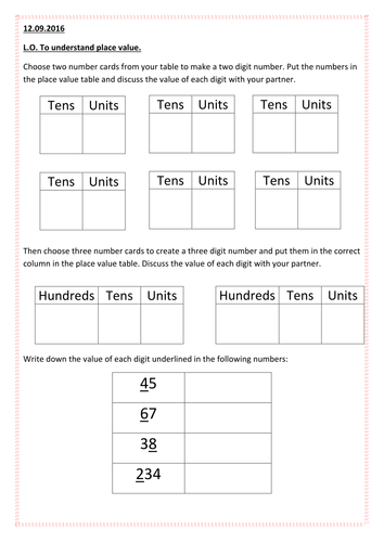 Year 3/4 Place Value planning and resources | Teaching Resources