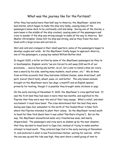 Fully resourced lesson - Pilgrim Fathers - why did they go to America ...