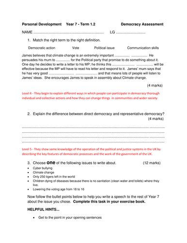 intro to democracy (Citizenship KS3) 6 lessons | Teaching Resources