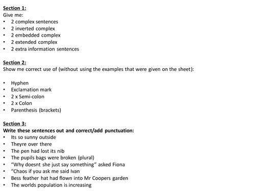 Sentence Structure and Commas Activities | Teaching Resources