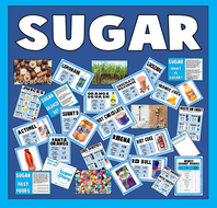 SUGAR TEACHING RESOURCES- KS2 DISPLAY FOOD TECHNOLOGY HEALTHY EATING ...