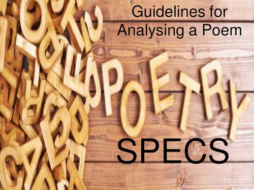 Guidelines for Analysing Poetry | Teaching Resources