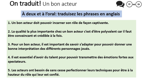 Le Septième art- Pourquoi le septième art? A Level French | Teaching Resources