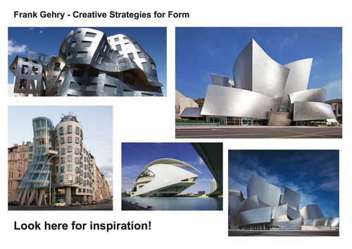 Frank Gehry Form L1 Ideation Drawing | Teaching Resources