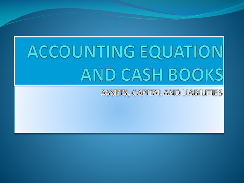 Accounting Equations and Cash Books | Teaching Resources