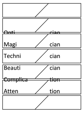 Card Matching Activity - tion/cian/sion/tian | Teaching Resources