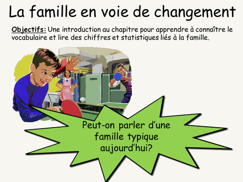 {NEW French A-level} Theme 1 - La famille introduction lesson + lesson ...