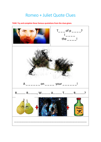 Romeo and Juliet - entire unit resources | Teaching Resources