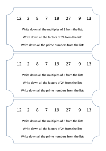 Factors, Multiples and Primes | Teaching Resources