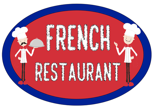 FRENCH RESTAURANT ROLE PLAY TEACHING RESOURCES KS1-2 DISPLAY FOOD ...