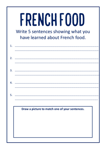 FRENCH RESTAURANT ROLE PLAY TEACHING RESOURCES KS1-2 DISPLAY FOOD ...