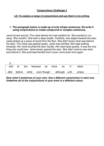 Conjunctions/ Connectives Smart board with differentiated challenges ...