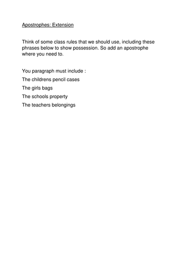 Apostrophes - Smart board with differentiated challenges and extension ...