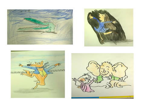 Roald Dahl Character Cartoon Drawing | Teaching Resources