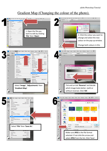 Photoshop Tutorials. How To Worksheets. Step by Step. | Teaching Resources