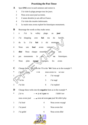 Describing Holidays (Past Tense) - AQA; Theme 2 - 8.1 - Holidays and ...
