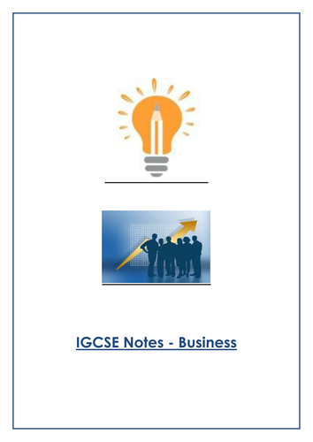 IGCSE Business Notes | Teaching Resources