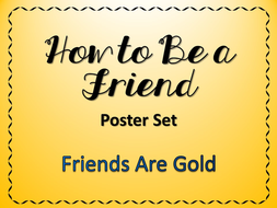 Social Skills - How to Be a Friend Poster Set | Teaching Resources
