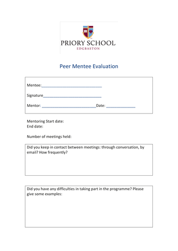 Peer Mentoring Set-Up Resources | Teaching Resources Peer Mentoring Set-Up Resources | Teaching Resources