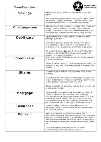 PSHCEE Citizenship Whole Unit Scheme of Work on Personal Finance ...