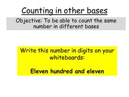 Number bases | Teaching Resources