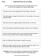 How We See Things KS2 Lesson Plan and Worksheet | Teaching Resources