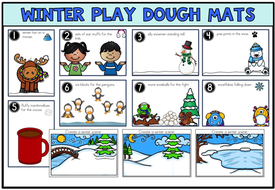 Winter Play Dough Mats | Teaching Resources