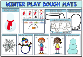 Winter Play Dough Mats | Teaching Resources