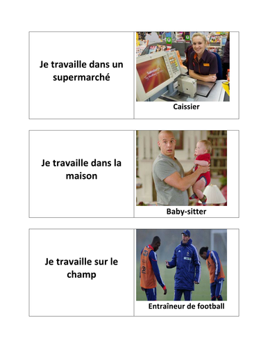 Mon petit boulot | Teaching Resources