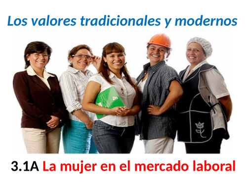 A Level Spanish AQA Mujer en el Mercado Laboral 3.1A | Teaching Resources