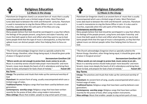 AQA, GCSE Religious Studies B, NEW Spec. B: Catholic Christianity, 3.2 ...