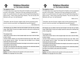 AQA, GCSE Religious Studies B, NEW Spec. B: Catholic Christianity, 3.7 ...