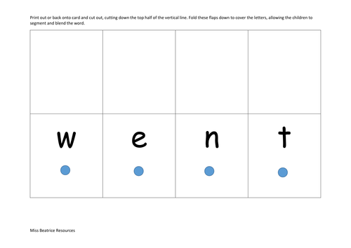 Phase 4 Phonics- Lift the flap words | Teaching Resources