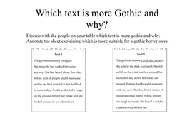 Year 8 Gothic SOW | Teaching Resources