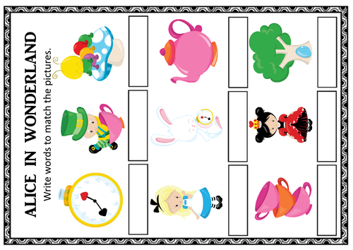 ALICE IN WONDERLAND STORY TEACHING RESOURCES EYFS KS1-2 ENGLISH DISPLAY ...