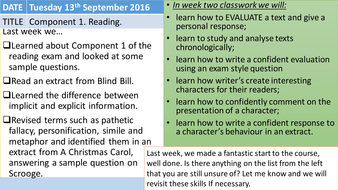 Eduqas English Language Component 1 Lesson. | Teaching Resources