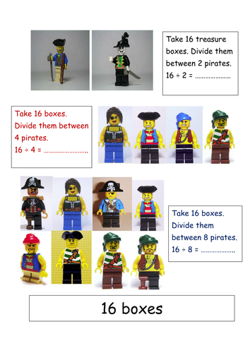 Pirate division - Solve problems involving division using materials ...