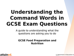 Understanding the Command Words in GCSE Exam Questions - Food ...