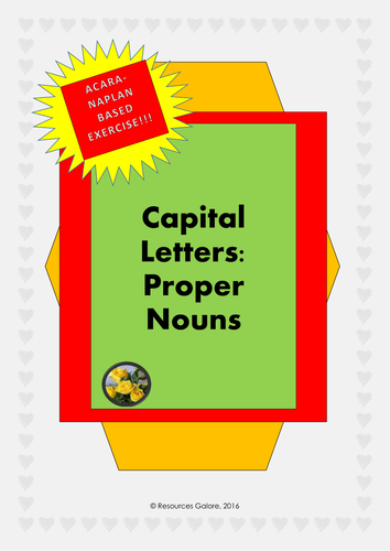 Capital Letters: Proper Nouns | Teaching Resources